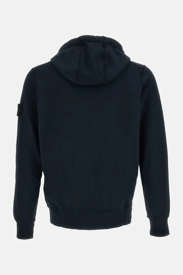 Stone Island Organic Cotton Fleece Zip-up Hoodie