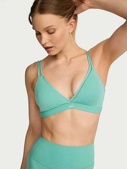 Victoria's Secret Vsx Elevate™ Layered Triangle Sports Bra - Blue