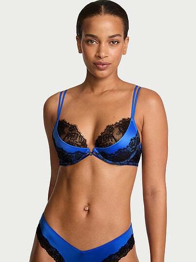 Victoria's Secret Very Sexy Envy Low-cut Push-up Bra - Blue