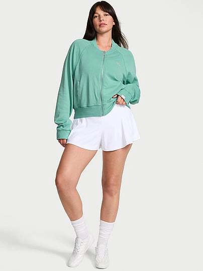 Victoria's Secret Angel Essentials Off-duty Terry Bomber Jacket - Blue