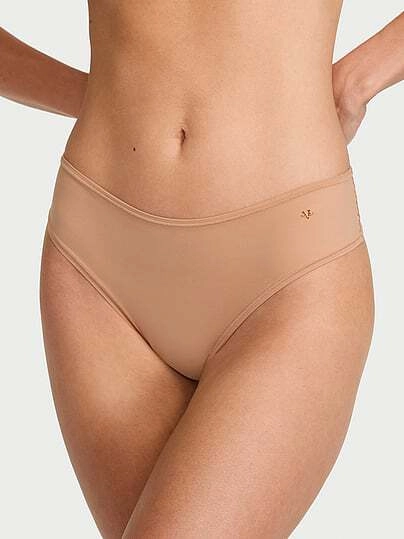 Victoria's Secret Love Cloud Mid-rise Thong Panty - Beige