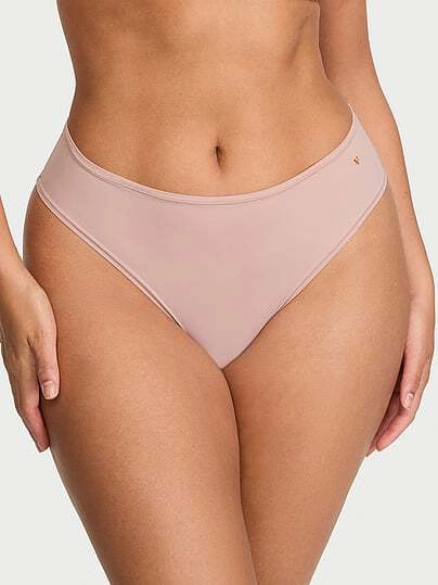 Victoria's Secret Love Cloud Mid-rise Thong Panty - Beige