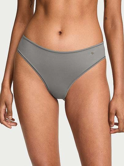 Victoria's Secret Love Cloud Mid-rise Thong Panty - Grey