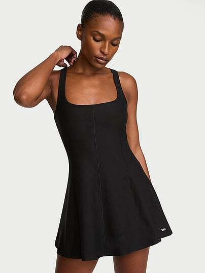Victoria's Secret Vsx Essential Square-neck Flare Dress