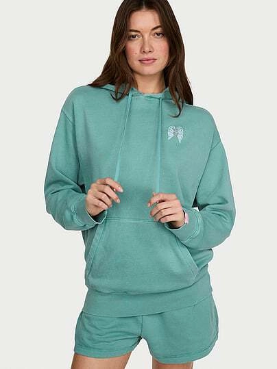 Victoria's Secret Angel Essentials Iconic Fleece Hoodie - Blue