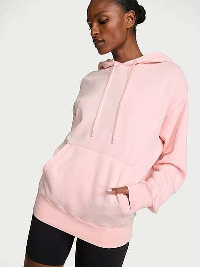 Victoria's Secret Angel Essentials Iconic Fleece Hoodie - Pink
