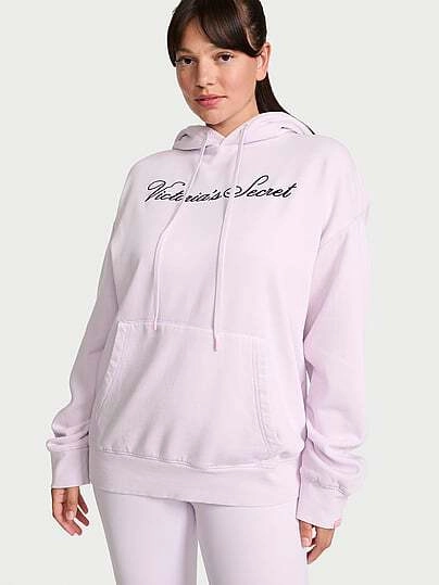 Victoria's Secret Angel Essentials Iconic Fleece Hoodie - Purple