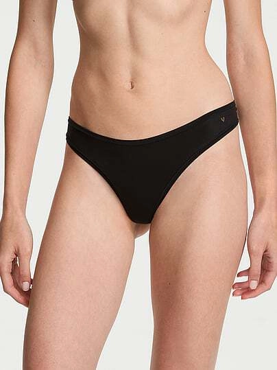 Victoria's Secret Love Cloud High-leg Scoop Thong Panty - Black
