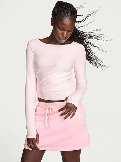 Victoria's Secret Long-sleeve Open-back Tee - Print
