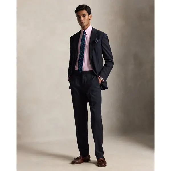 Ralph Lauren Classic Fit Striped Stretch Poplin Shirt - Pink/white