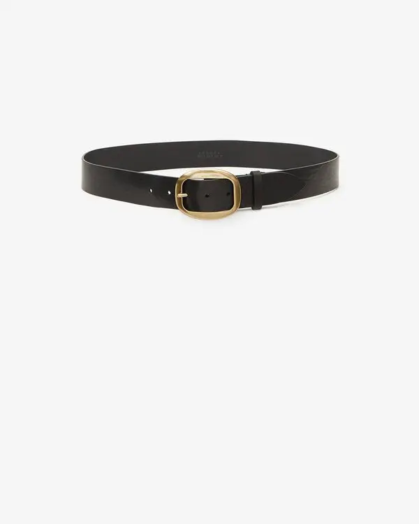 Isabel Marant Étoile Dara Calfskin Leather Belt - Black