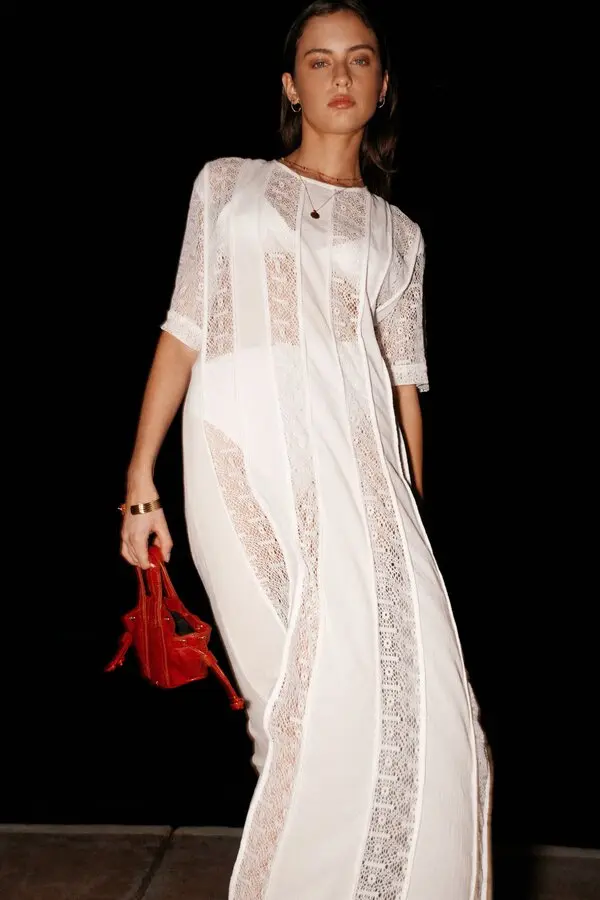 SWF Sheer Panel Maxi - Milk Light