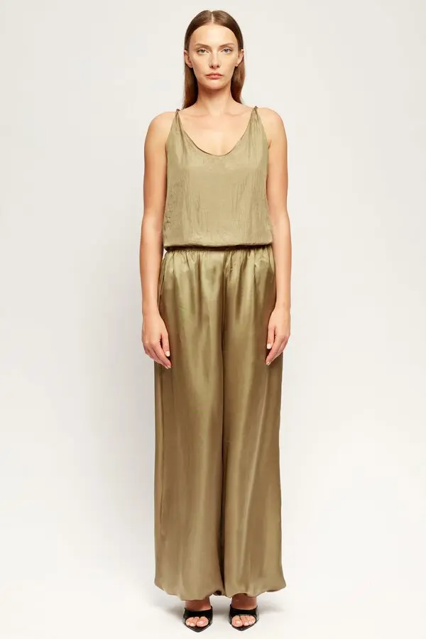 S/W/F BOUTIQUE - INTERNATIONAL Satin Balloon Pant - Olive