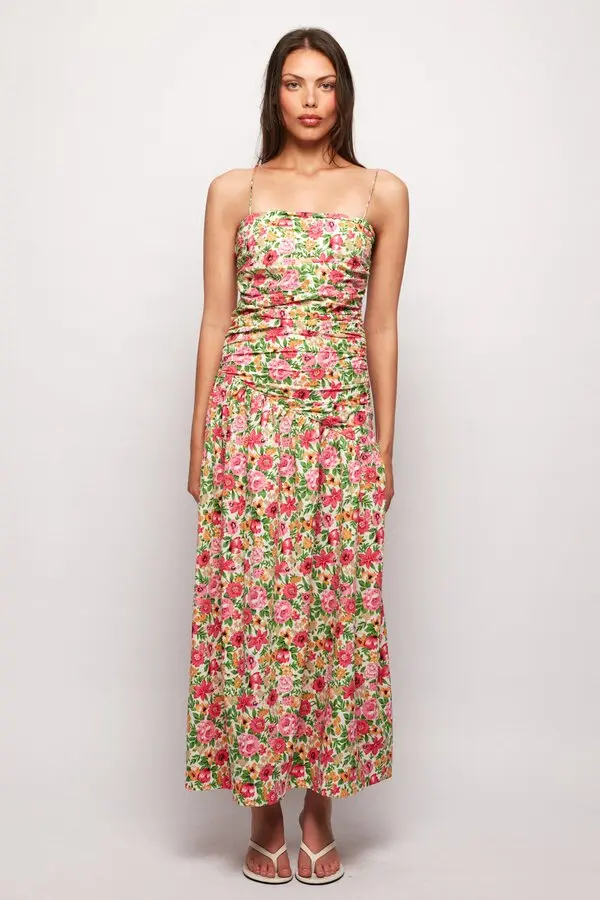 SWF Ruched Strap Maxi - Field