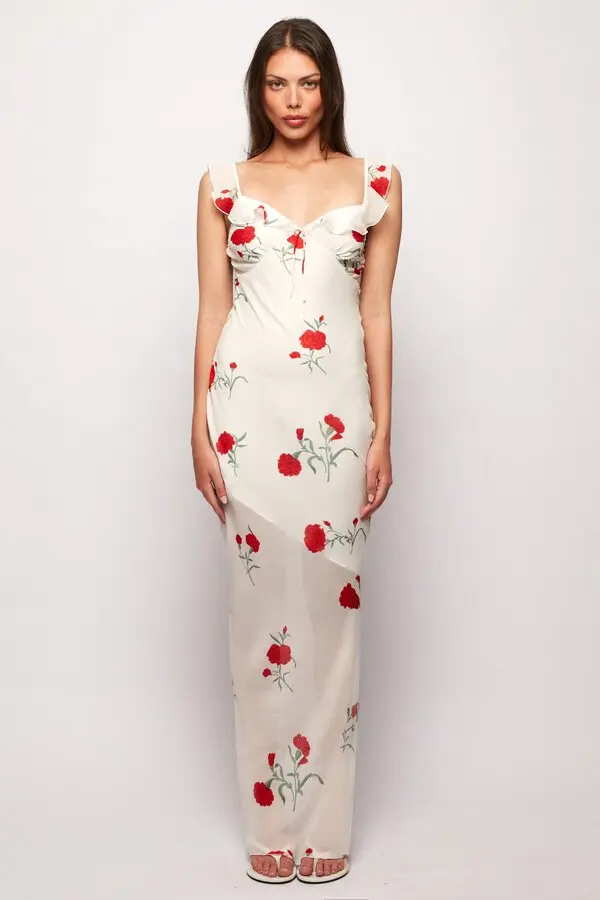 SWF Sweetheart Neck Bias Slip Dress - Bloom