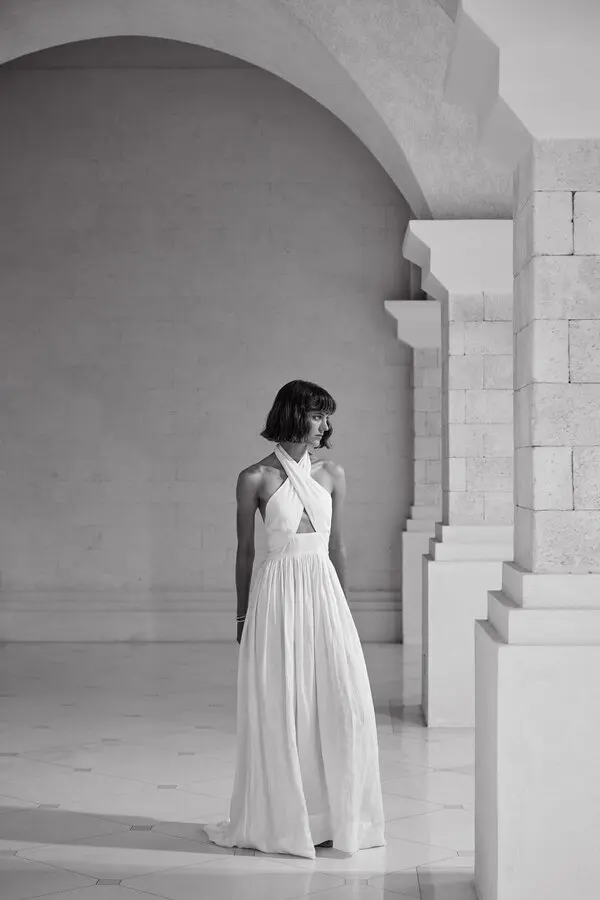 SWF Crossover Halterneck Maxi Dress