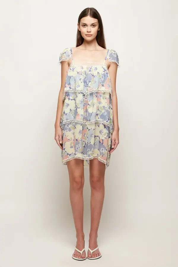 SWF Tiered Cap Sleeve Mini - Colour Haze