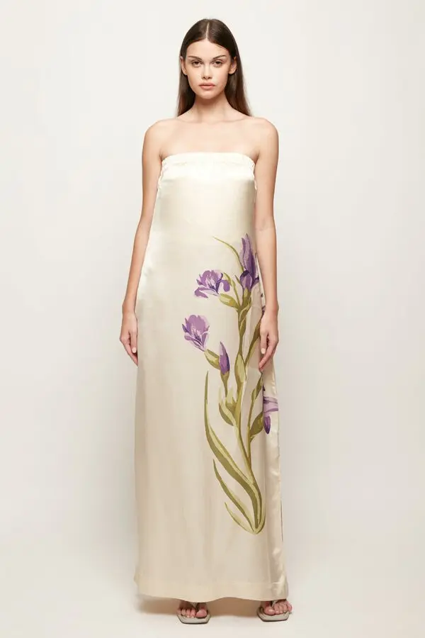 S/W/F BOUTIQUE - INTERNATIONAL Strapless Column Maxi - Violet Muse