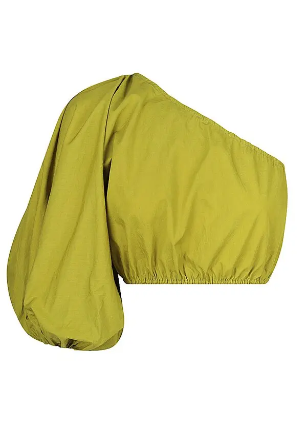 S/W/F BOUTIQUE - INTERNATIONAL Exaggerated One Shoulder Crop - Pear