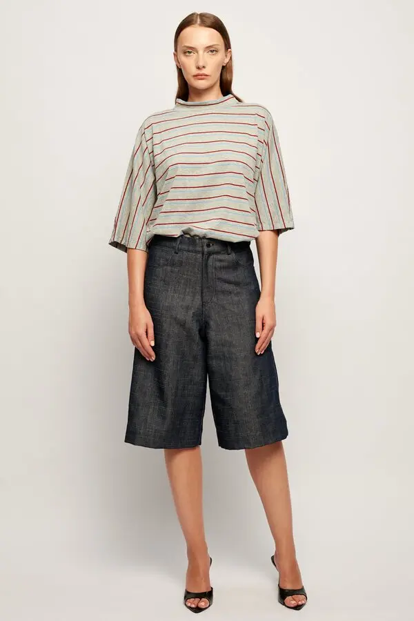 S/W/F BOUTIQUE - INTERNATIONAL Wide Sleeve Tee - Multi Stripe