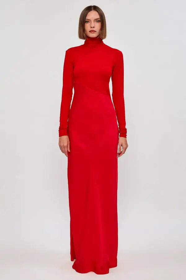 SWF Asymmetric Split Maxi - Ruby Veil