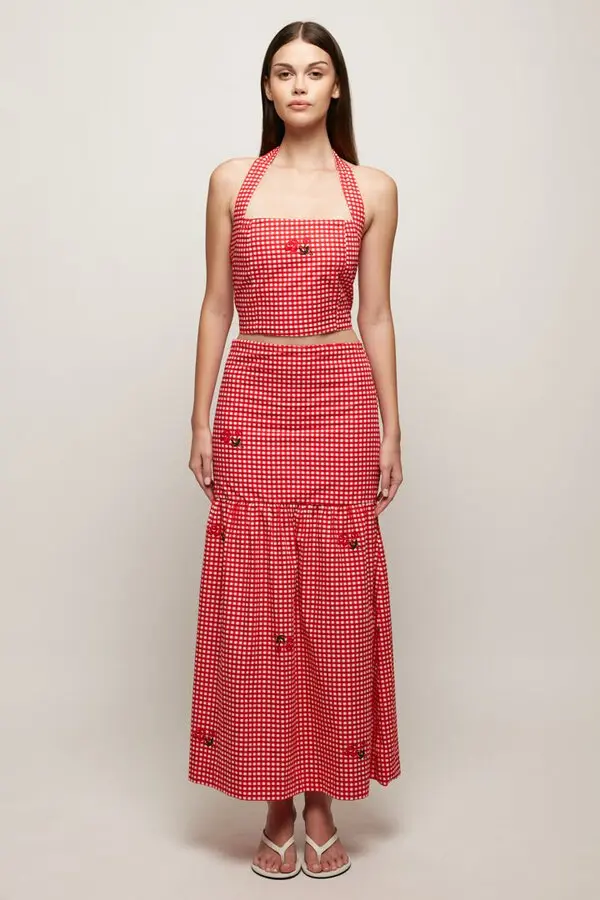 SWF Hip Hugging Midi - Petal Check