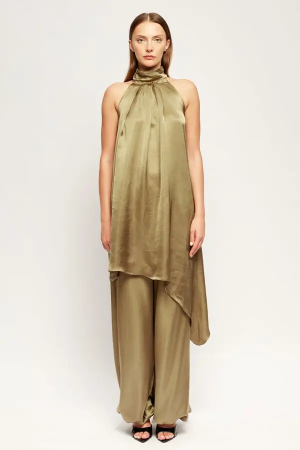 SWF High Neck Asymmetric Top - Olive