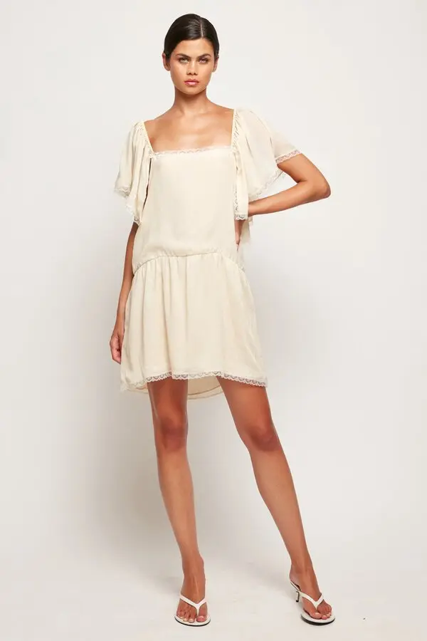 SWF Lace Trim Drop Waist Mini - Whisper Hour