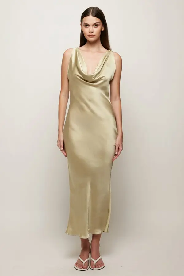 SWF Bias Slip Midi Dress - Kiwi
