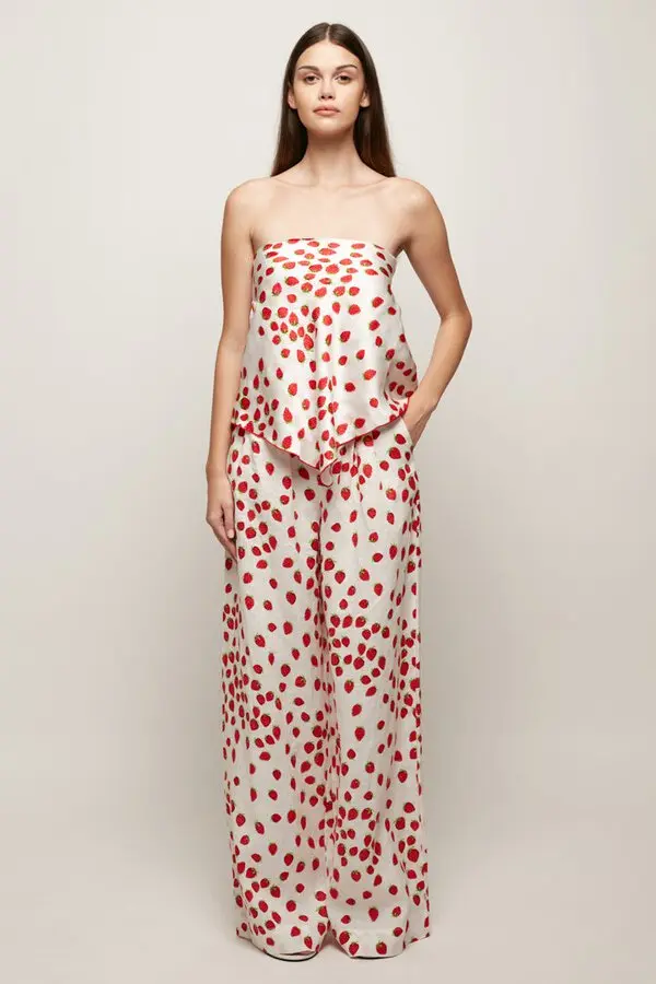 S/W/F BOUTIQUE - INTERNATIONAL Pleated Wide Leg Pant - Strawlette