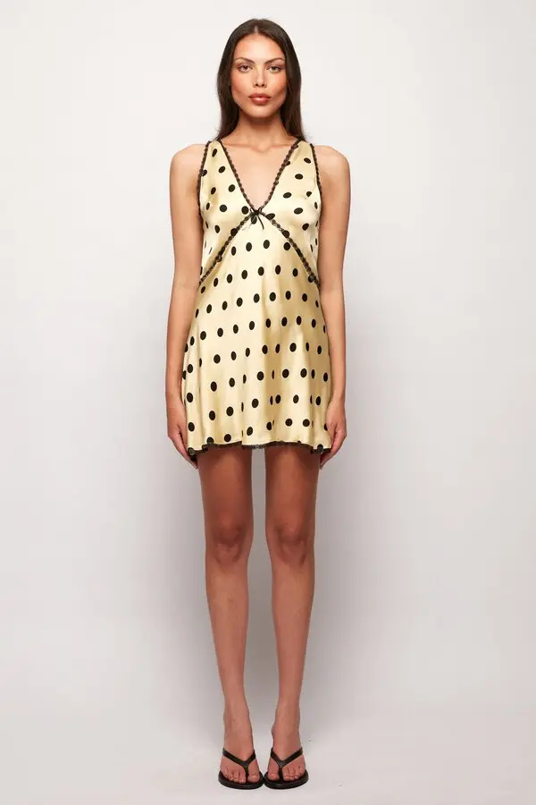 SWF Lace Trim Slip Mini - Dot Theory