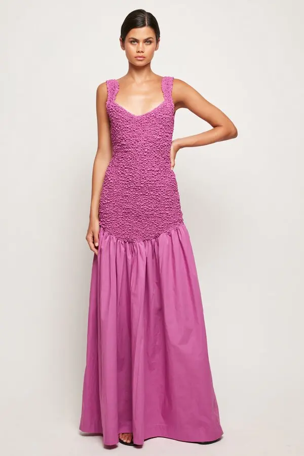 SWF Textured Bodice Maxi Dress - Eclipse Violet