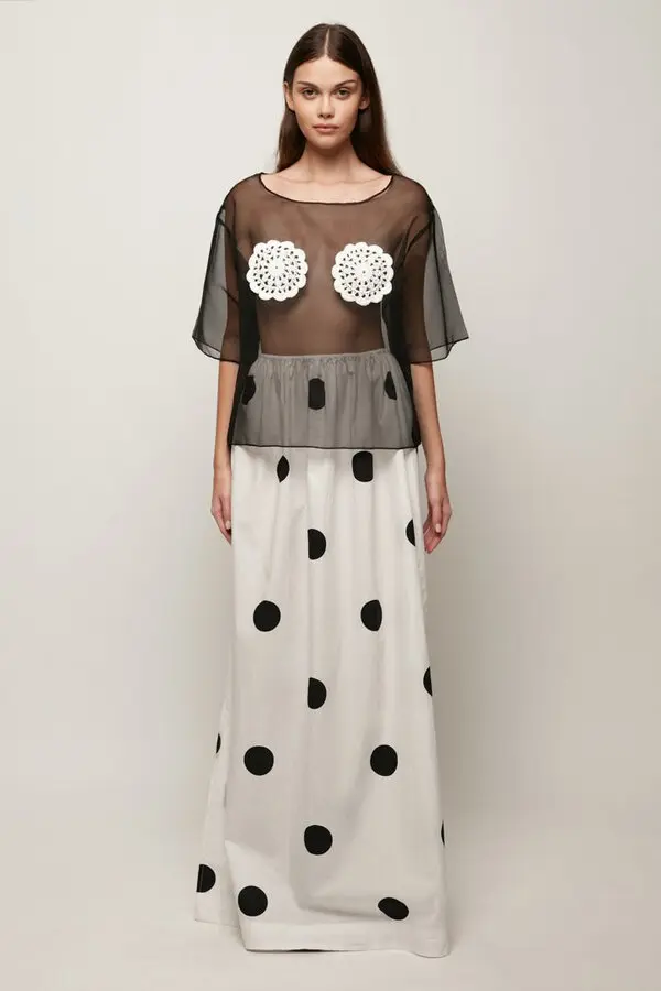 SWF Relaxed Split Maxi Skirt - Check Point