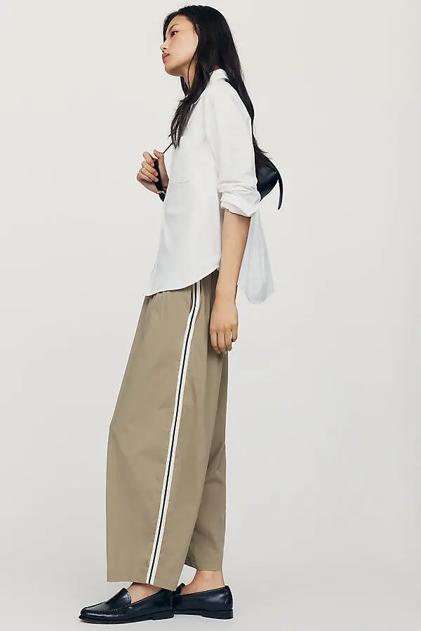Anthropologie Overd Track Trousers Pants - Tan
