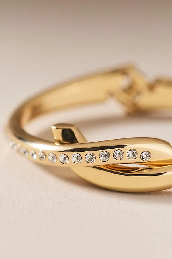 Anthropologie Twisted Crystal Bracelet