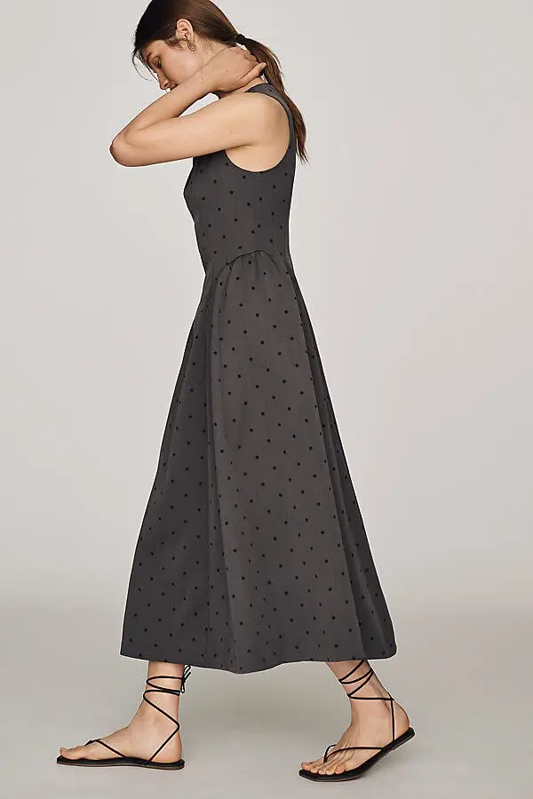 Endless Rose Basque-waist Midi Dress