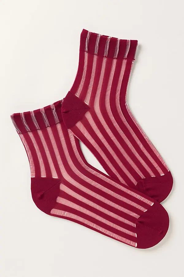 Anthropologie Sheer Crew Socks