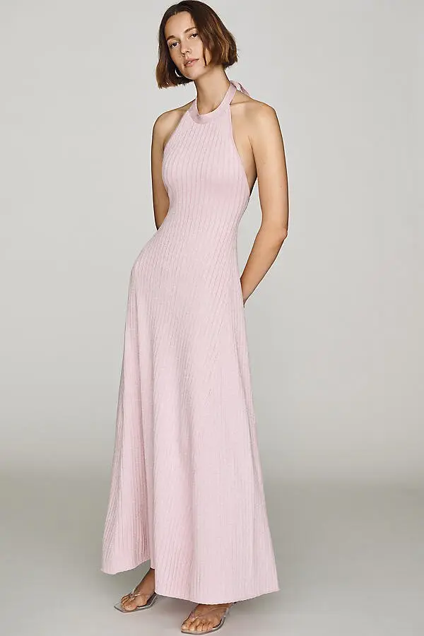 ELEVATOR DISCO Halter Midi Dress