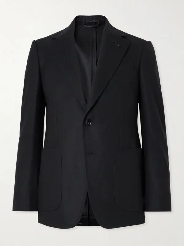 TOM FORD Shelton Brushed Wool And Cashmere-blend Blazer