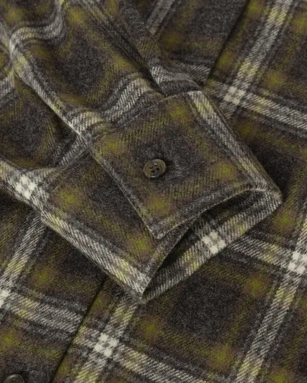 Johnstons Of Elgin Clanlass Plaid Wool & Cashmere Blend Overshirt