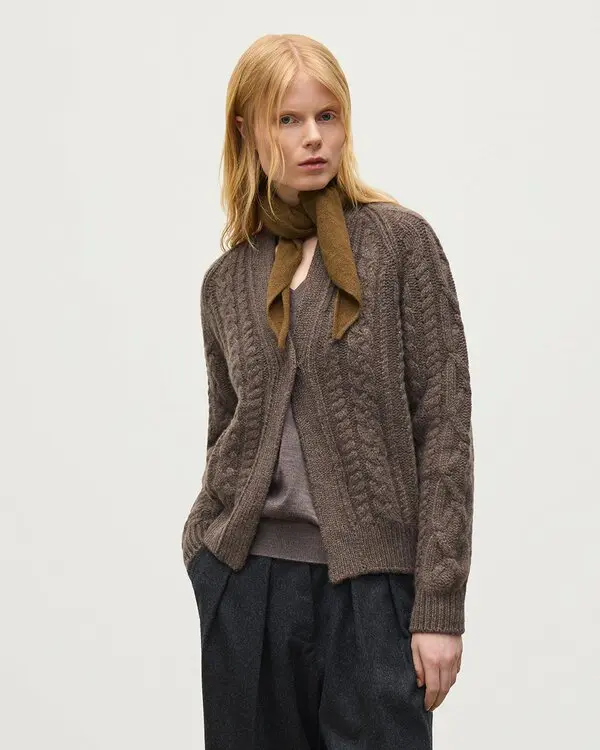 Johnstons Of Elgin Abel Aran Cable Cardigan