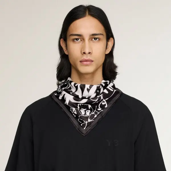 Adidas Y-3 Chito Graphic Scarf S Black - Black / Multicolor