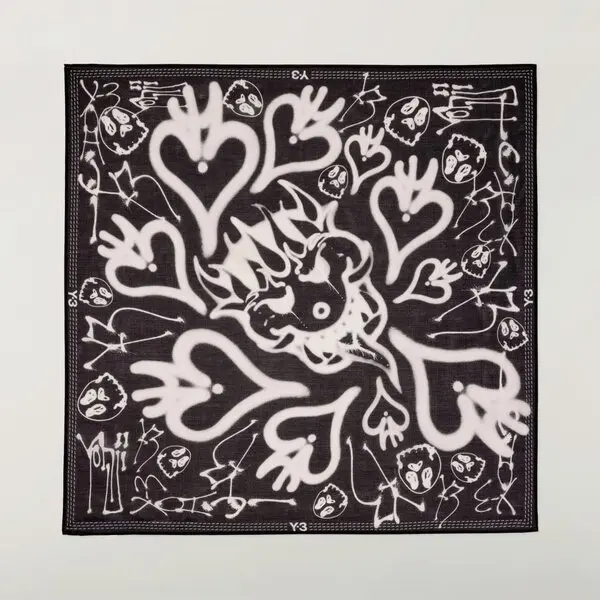 Adidas Y-3 Chito Graphic Scarf S Black