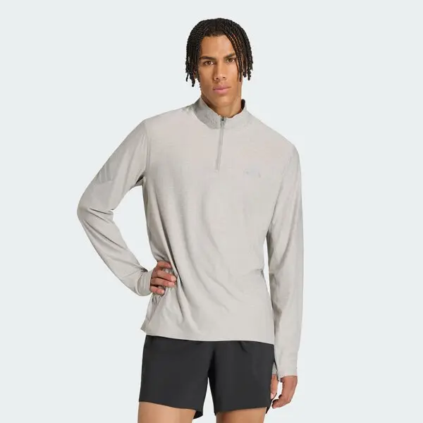 Adidas Adi365 Iconic 1/2 Zip Top Grey - Medium Grey Heather