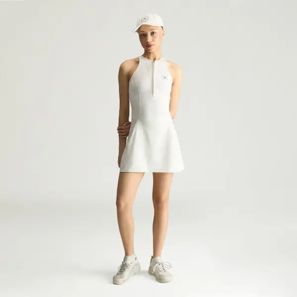 Adidas By Stella Mccartney Printed Training Dress Core White - Core White / Orbit Grey
