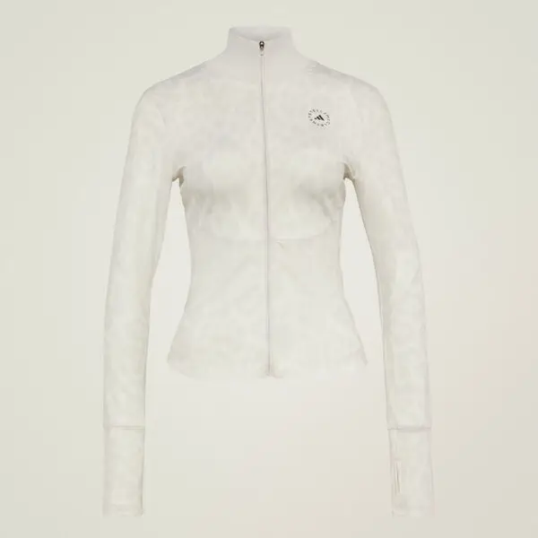 Adidas By Stella Mccartney Training Midlayer Printed Jacket Core White