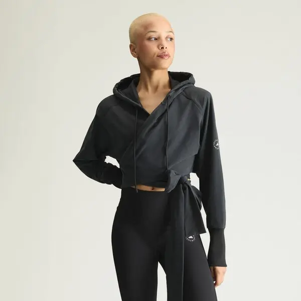 Adidas By Stella Mccartney Wrap Hoodie - Black