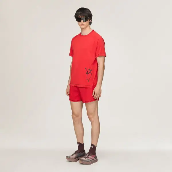 Adidas Y-3 Chito Graphic Running Short Sleeve Tee Red
