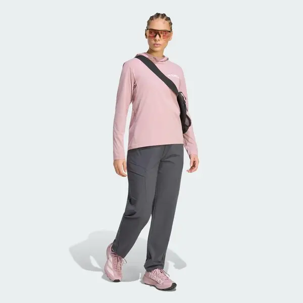 Adidas Hooded Long Sleeve Top - Magic Mauve