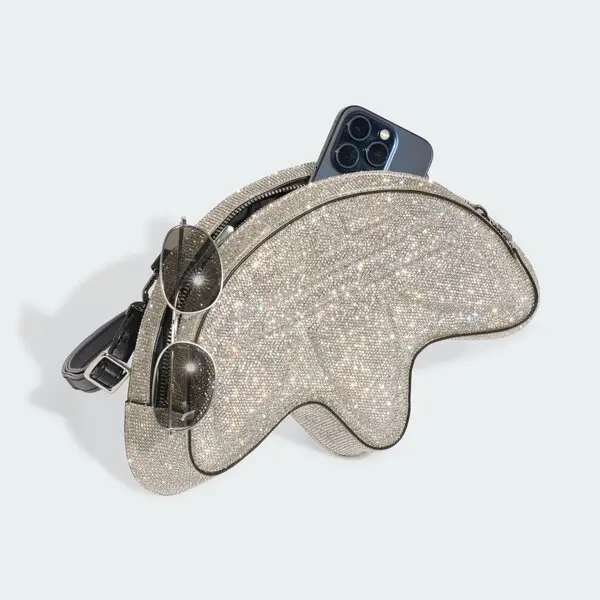 Adidas Trefoil Rhinestone Bag Silver